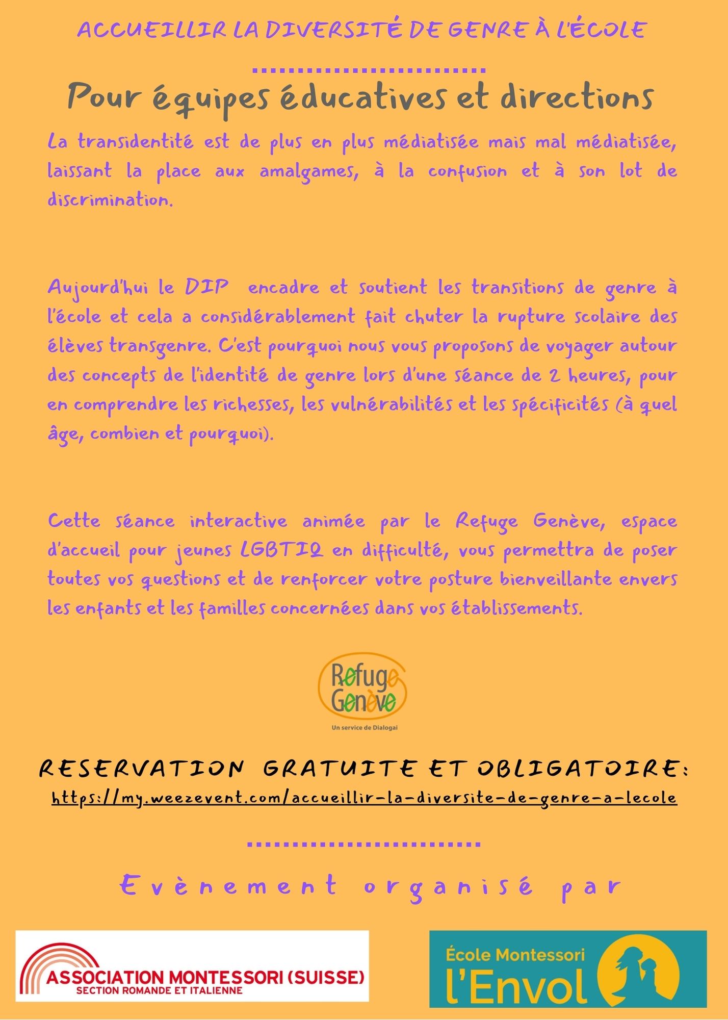 Accueillir la diversité de genre à l'école :7 juin 2022 - ASSOCIATION ...