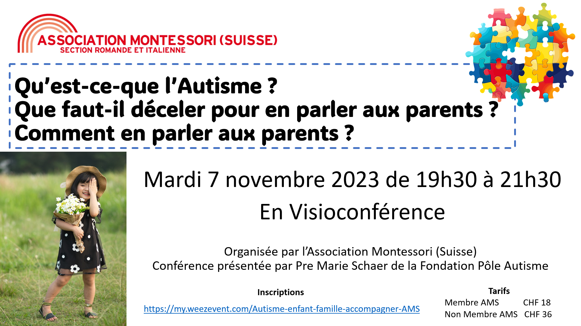 7/11/2023 - Conférence : Qu'est-ce-que l'Autisme ? Présentée par La ...